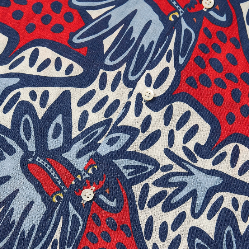 Bluemint | Mars printed red lion shirts